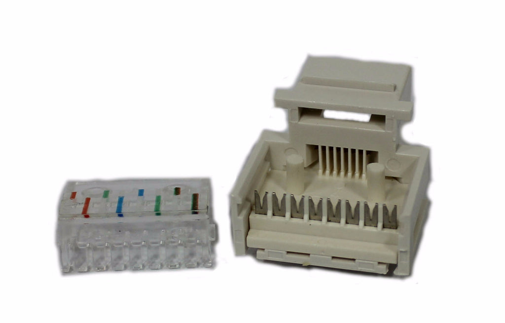 8x8 RJ45 Keystone Jack (White) – Impulse Technologies Webstore